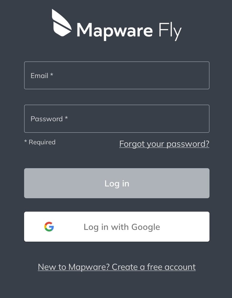 Getting Started with Mapware Fly
